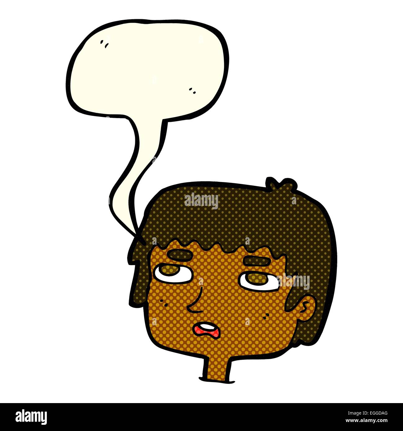 cartoon unhappy face with speech bubble Stock Vector Image & Art - Alamy