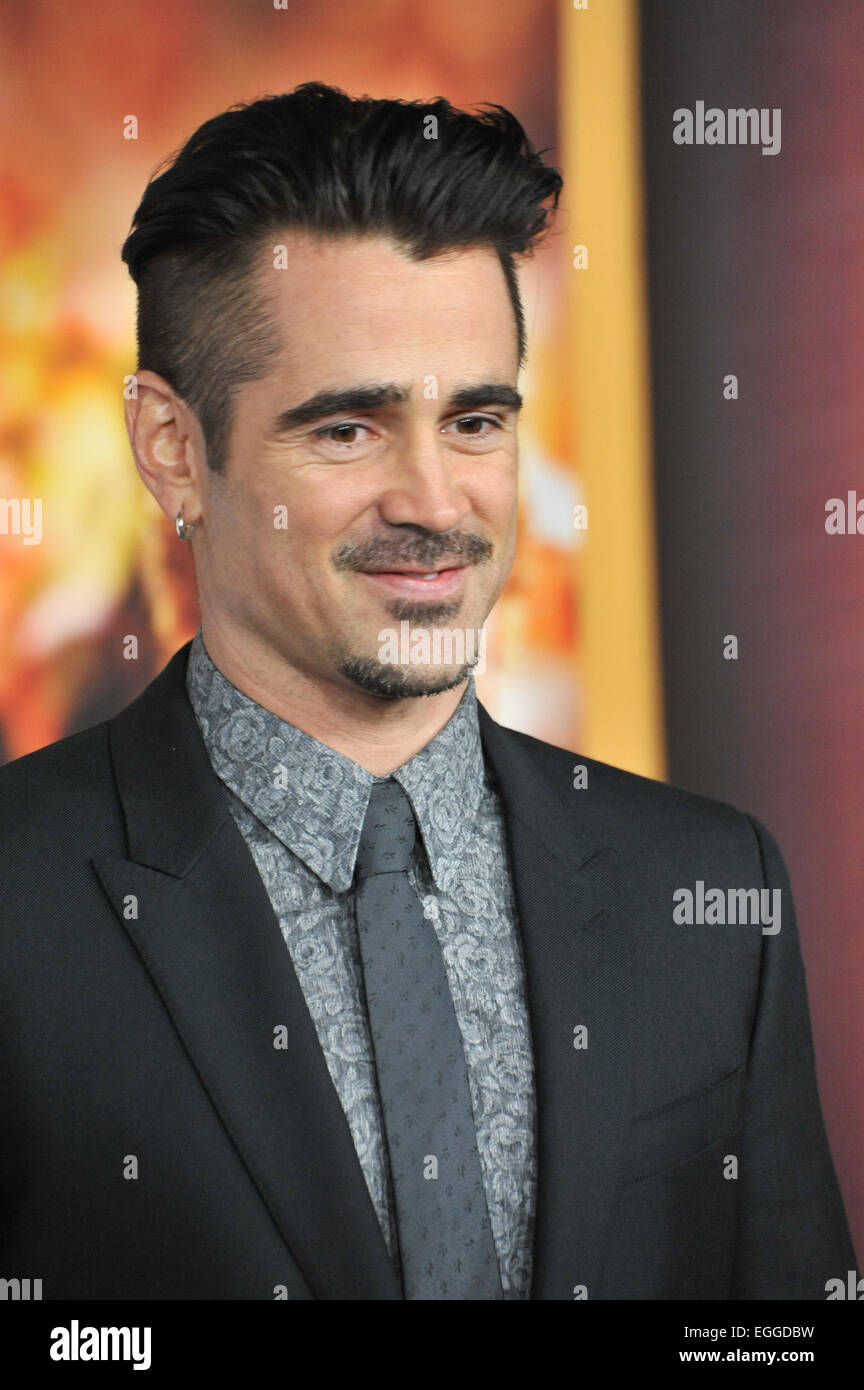 LOS ANGELES, CA - DECEMBER 9, 2013: Colin Farrell at the US premiere of ...
