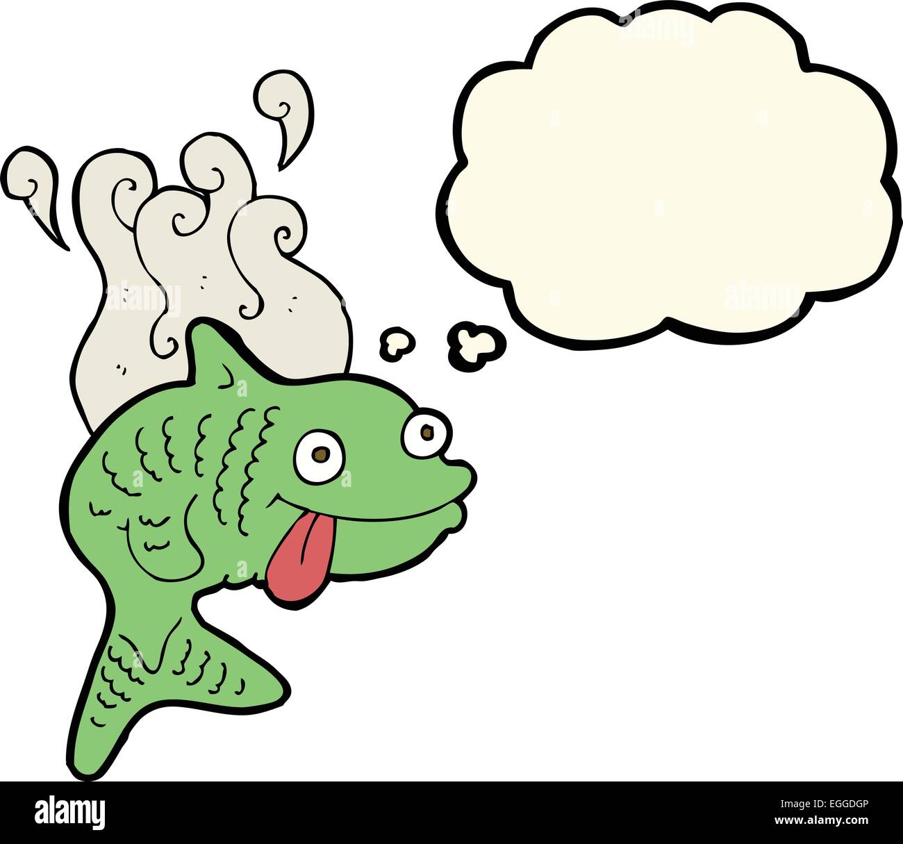 cartoon smelly fish with thought bubble Stock Vector Image & Art - Alamy