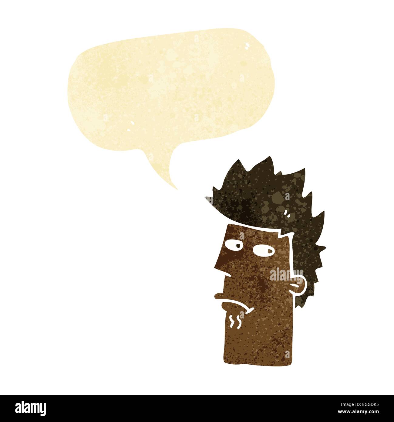 cartoon nervous expression with speech bubble Stock Vector Image & Art ...