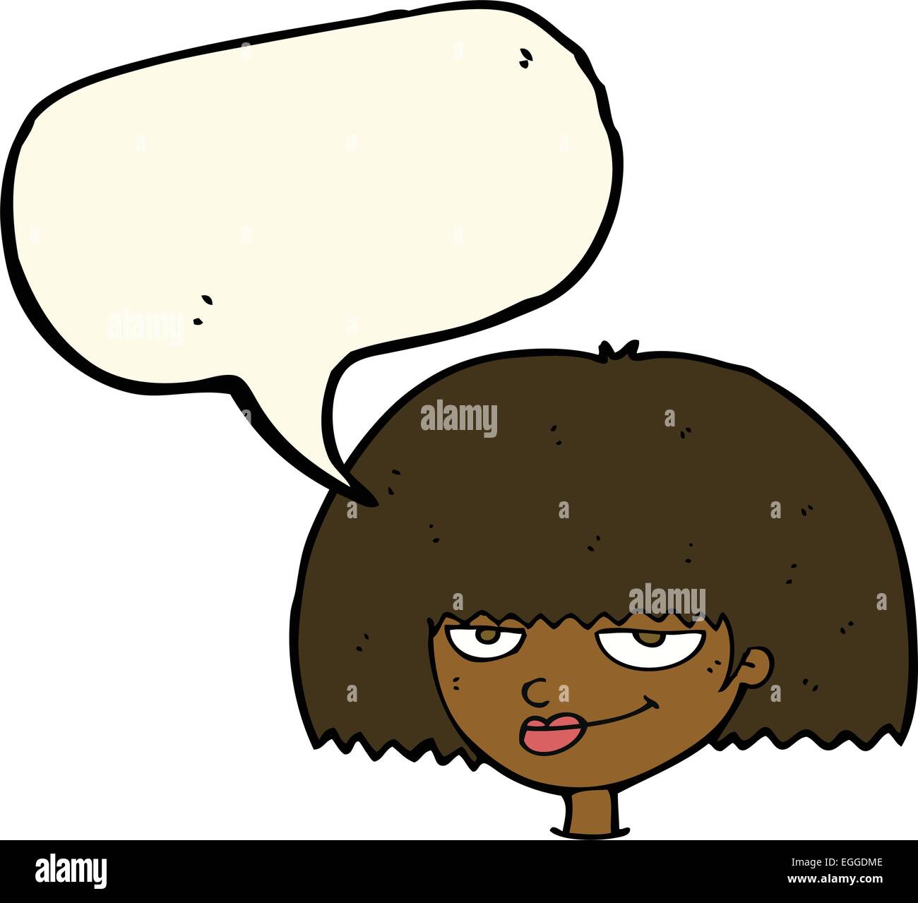 cartoon mean female face with speech bubble Stock Vector Image & Art ...