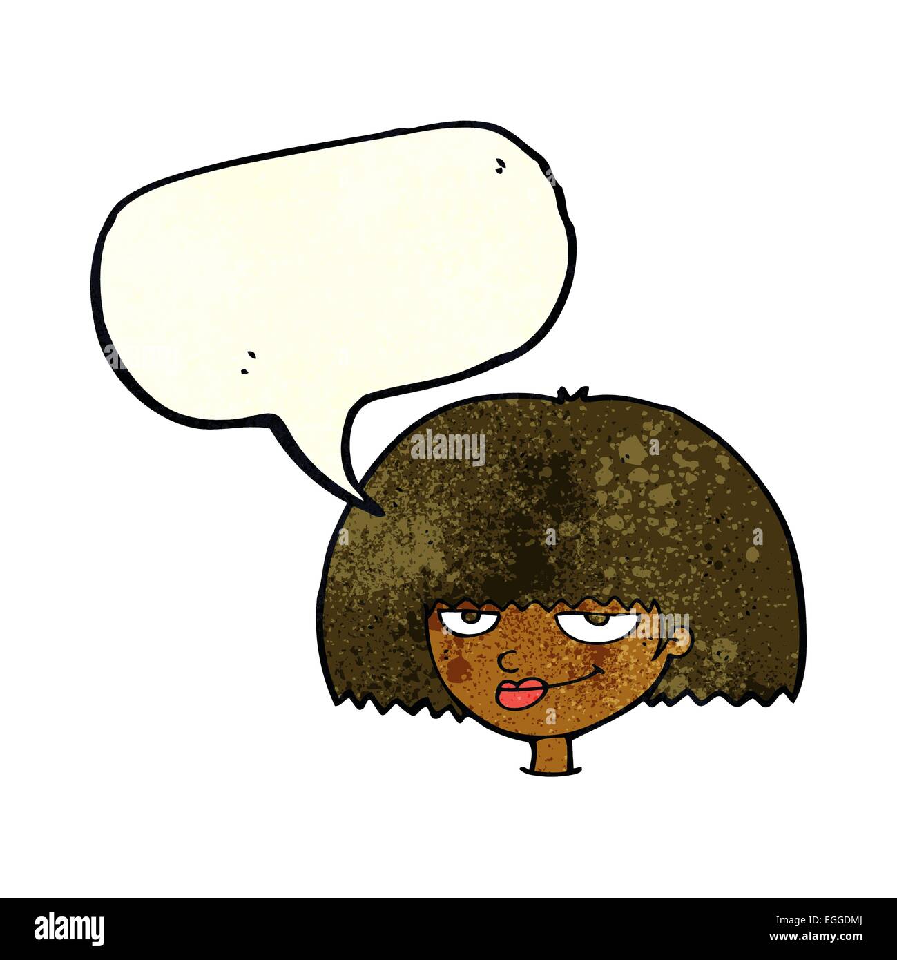 cartoon mean female face with speech bubble Stock Vector Image & Art ...