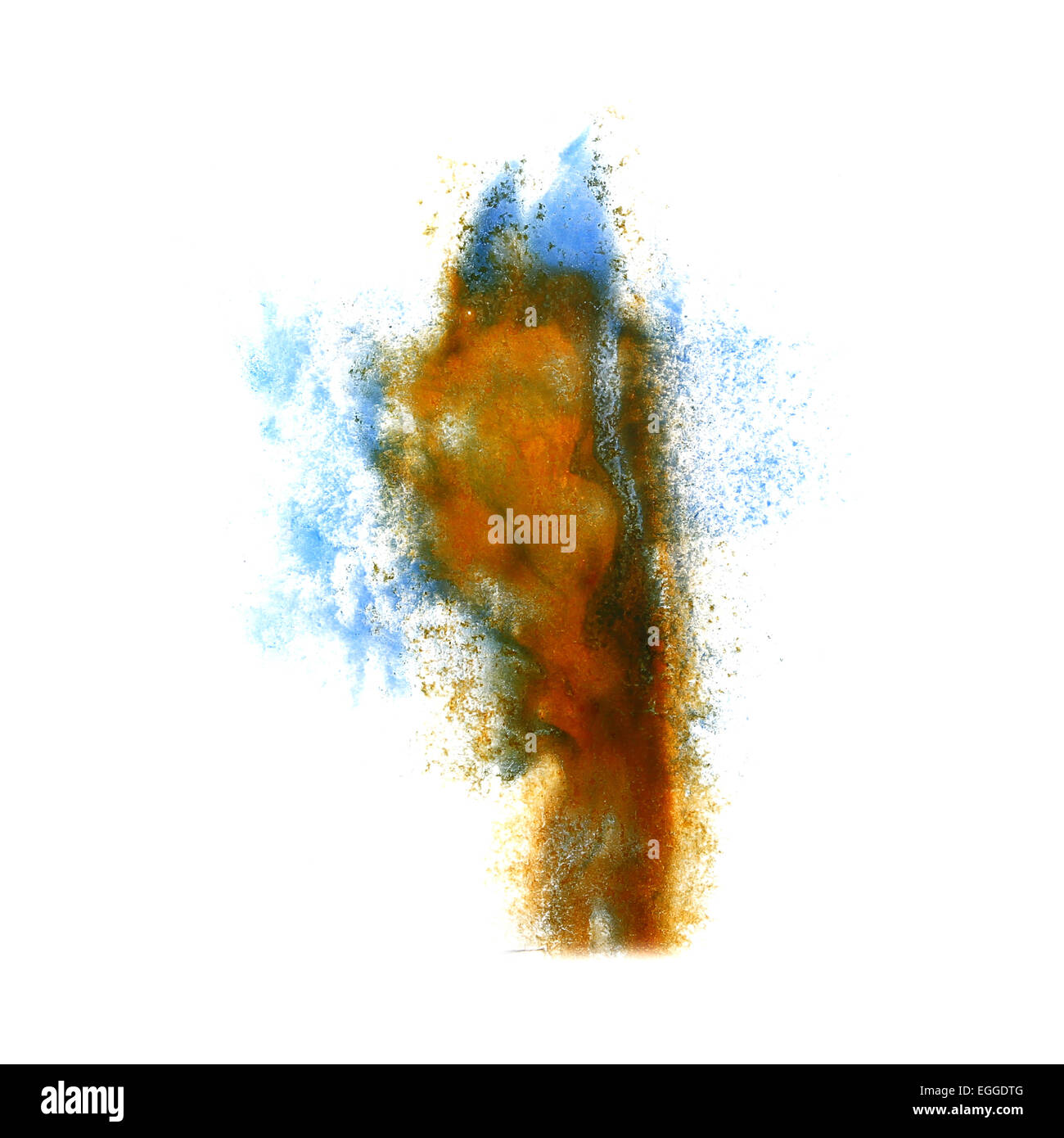 ink blot blue, burgundy splatter background isolated on white h Stock ...