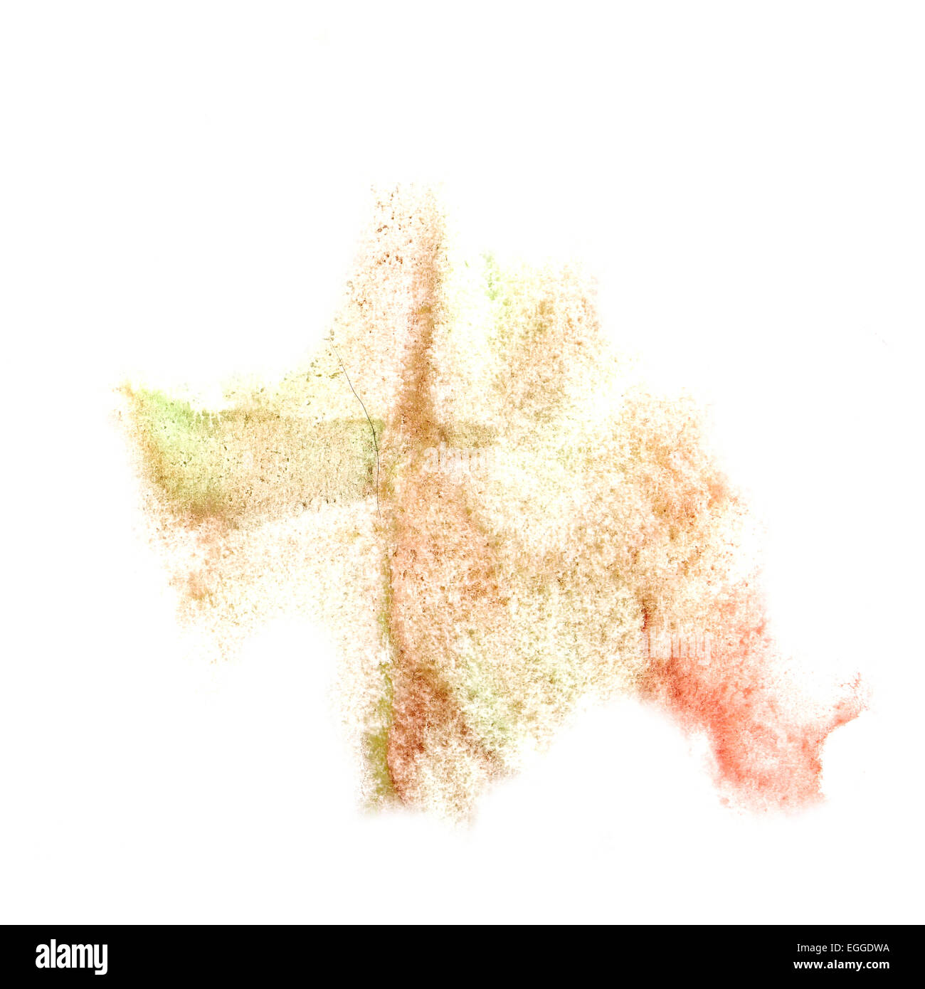 ink blot gray, green splatter background isolated on white hand Stock ...