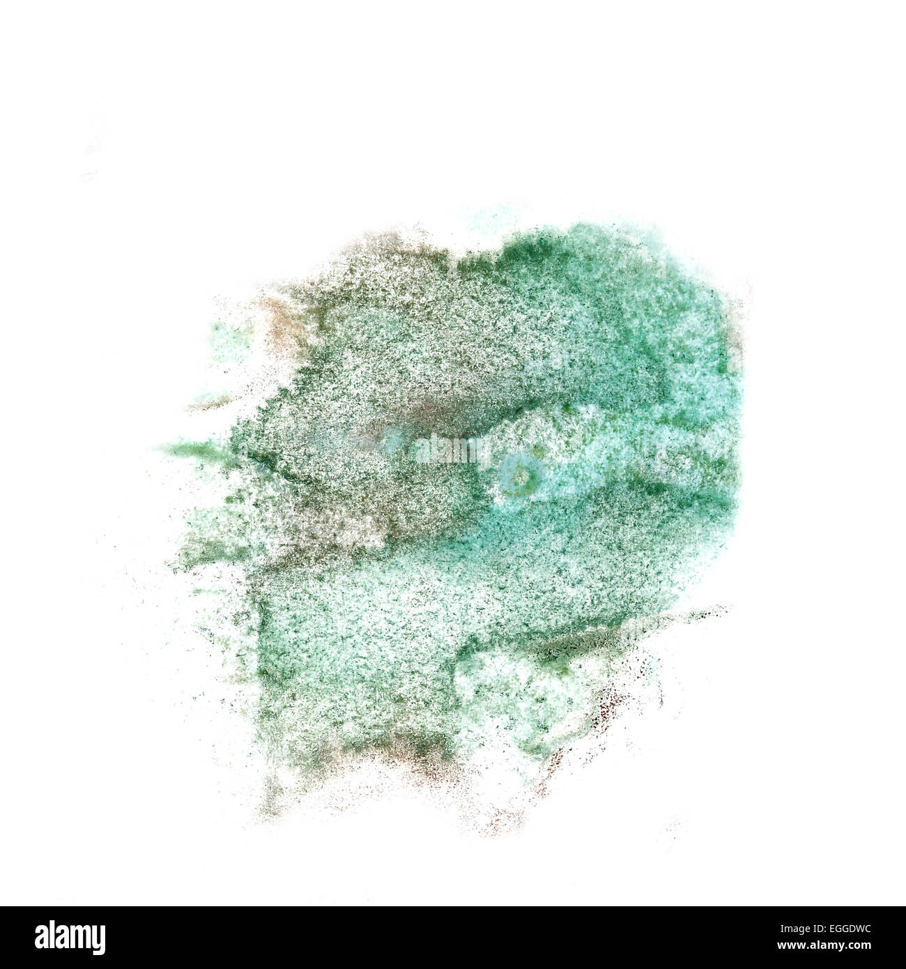 ink blot green splatter background isolated on white hand painte Stock ...