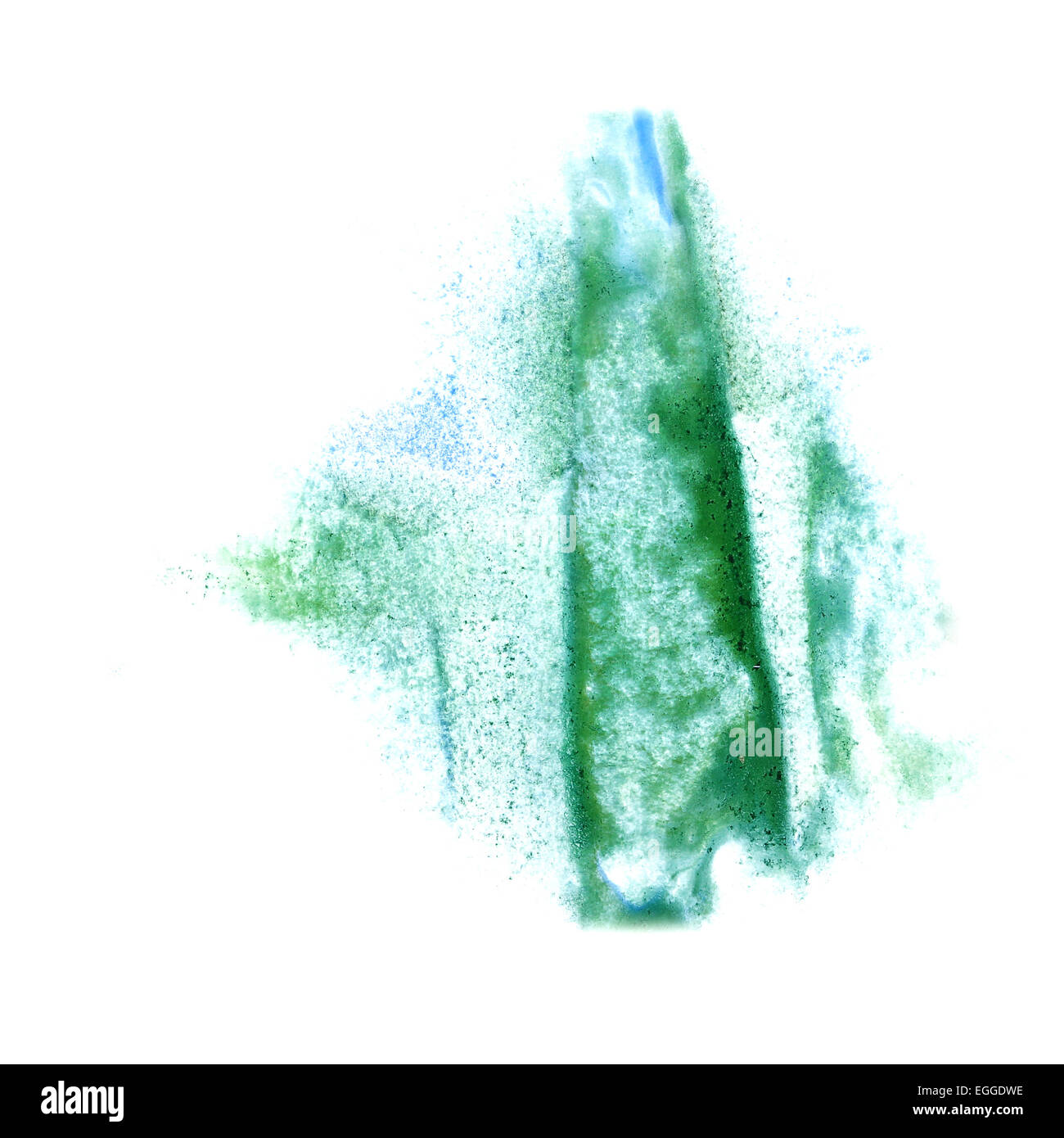 ink blot green splatter background isolated on white hand painte Stock ...