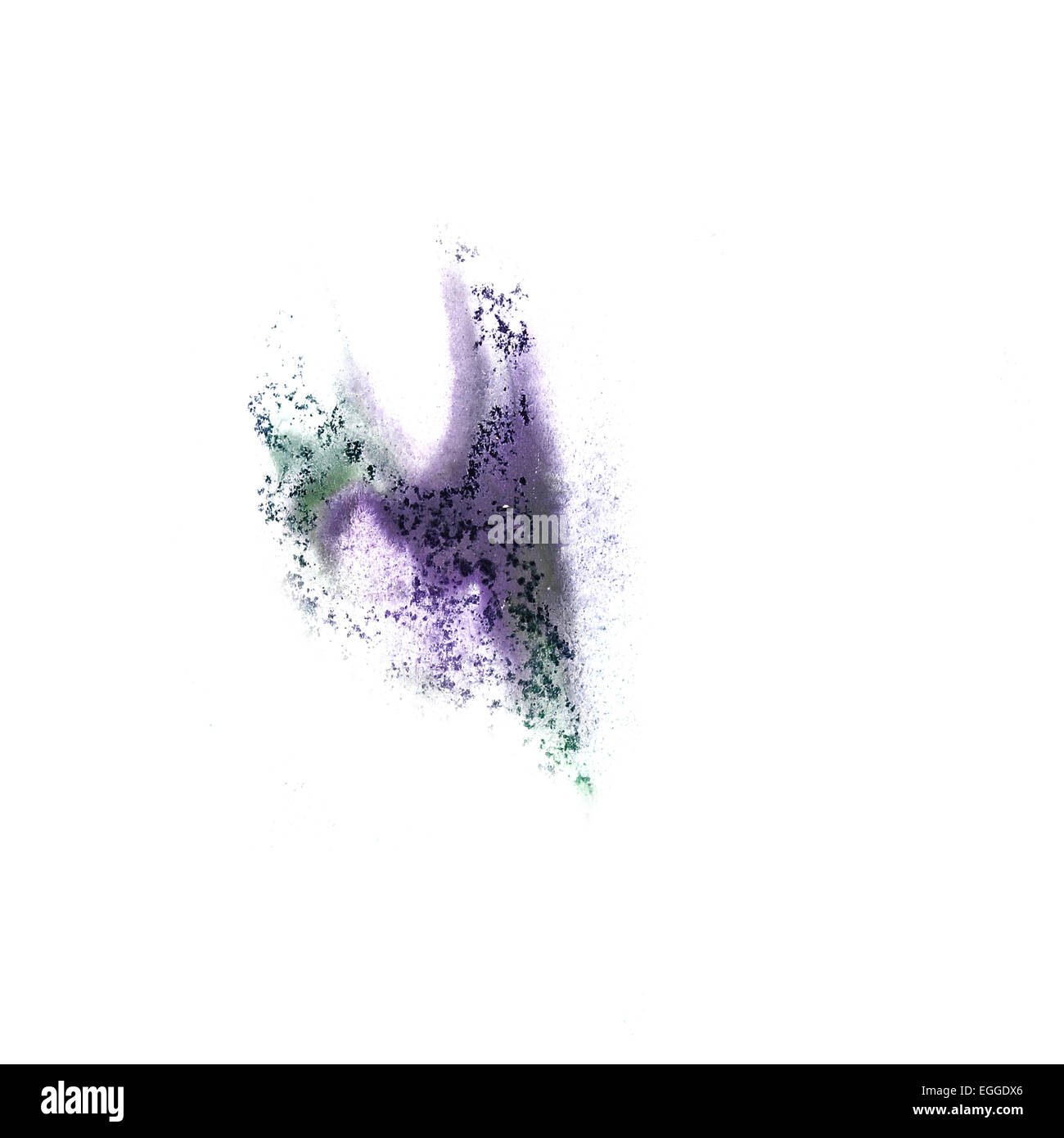 ink blot lilac splatter background isolated on white hand painte Stock ...