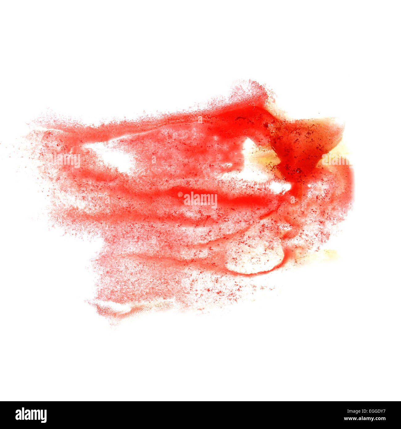 ink blot red splatter background isolated on white hand painted Stock ...
