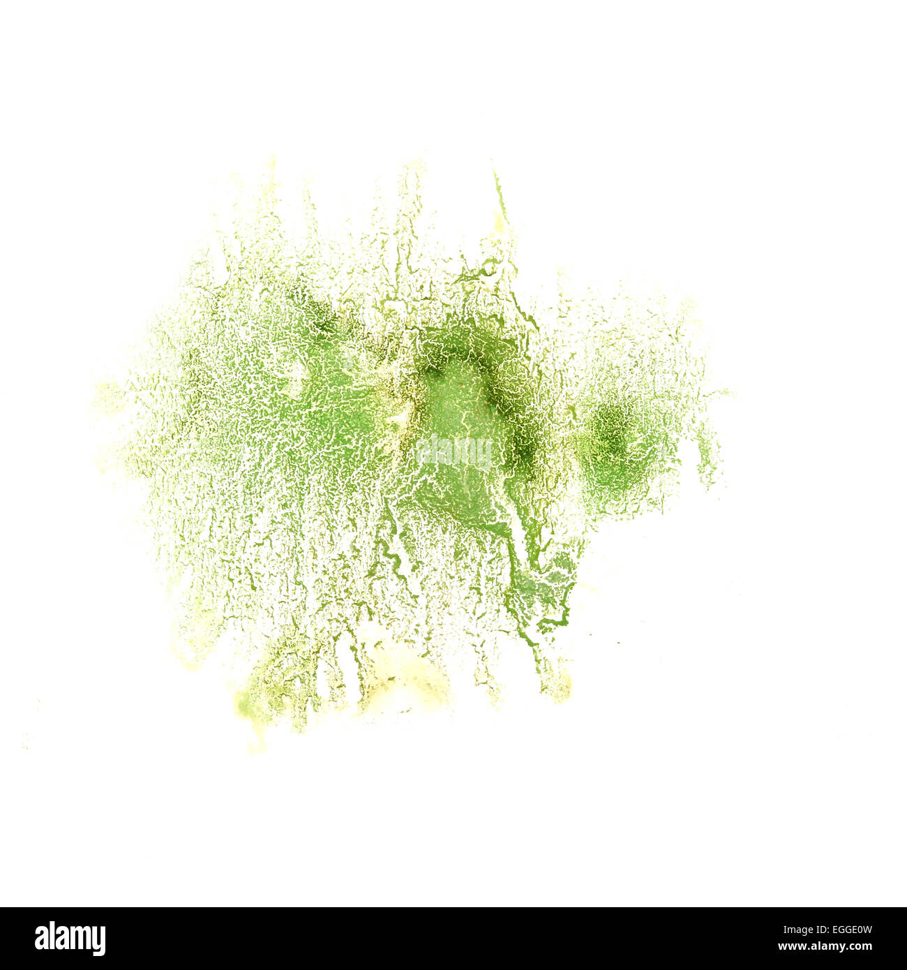 ink blot splatter background green isolated on white hand painte Stock ...