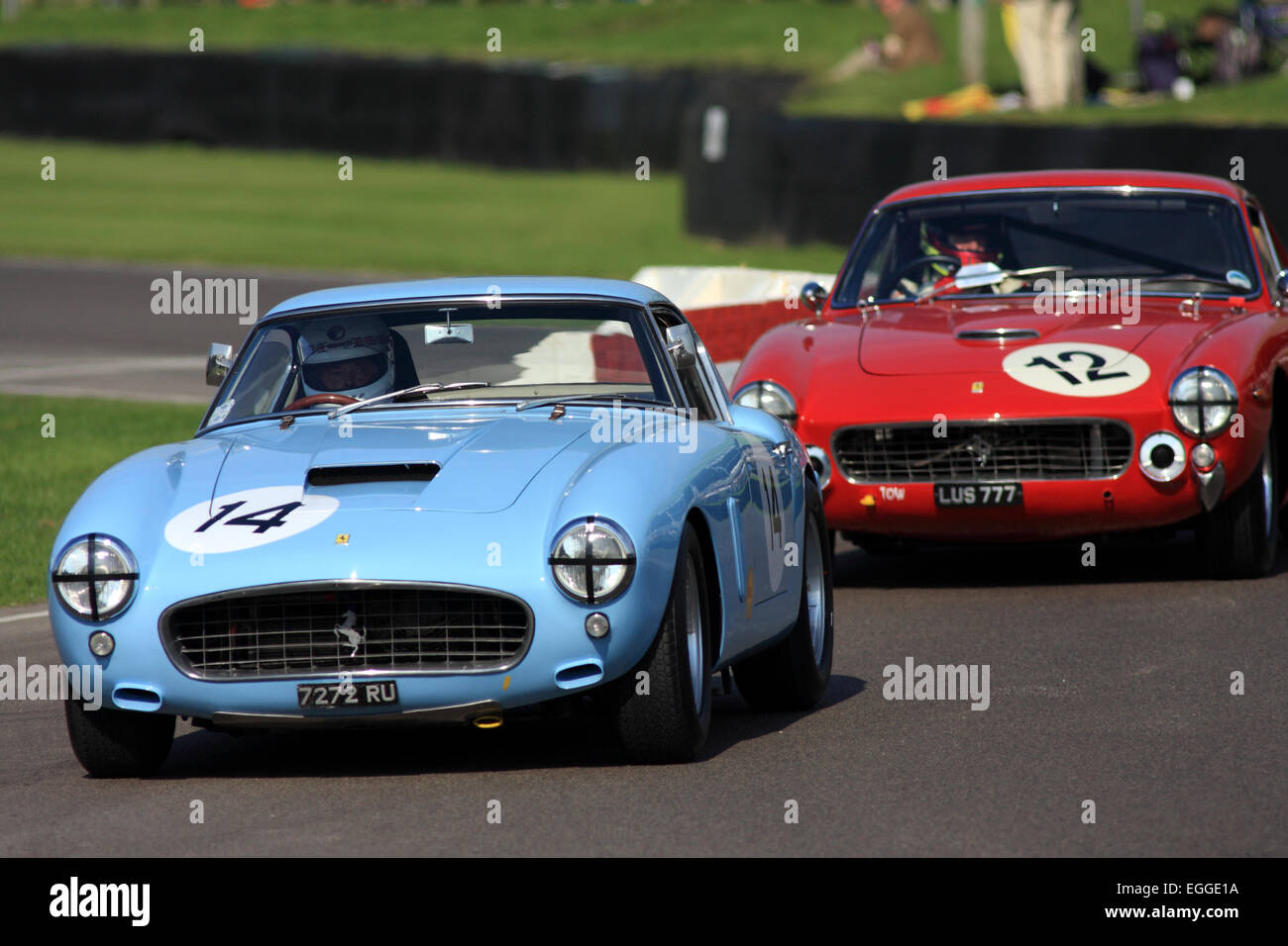 A rare blue Ferrari, this 1960 250GT SWB/C is shared by Brian Redman ...