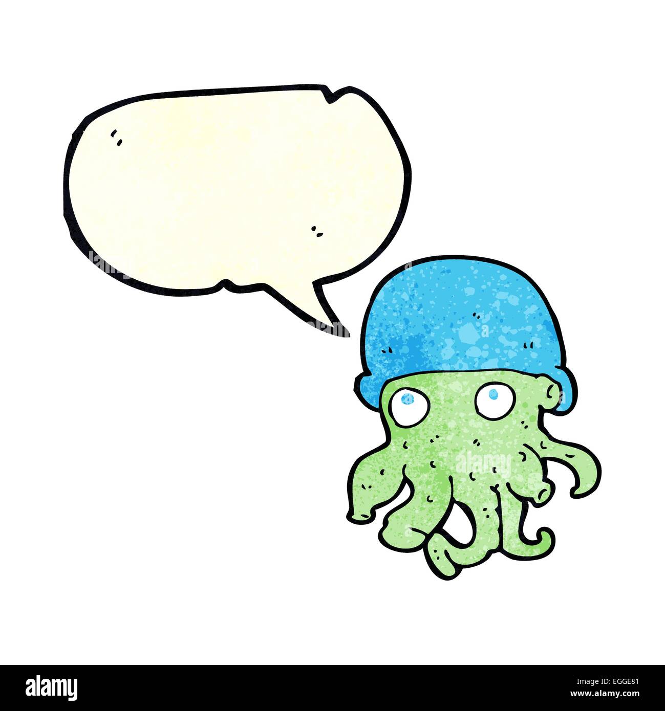 Cartoon alien head wearing hat Stock Vector Images - Alamy