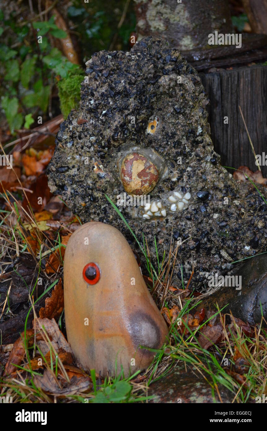 Beachcomber Art, Rock Face Stock Photo - Alamy