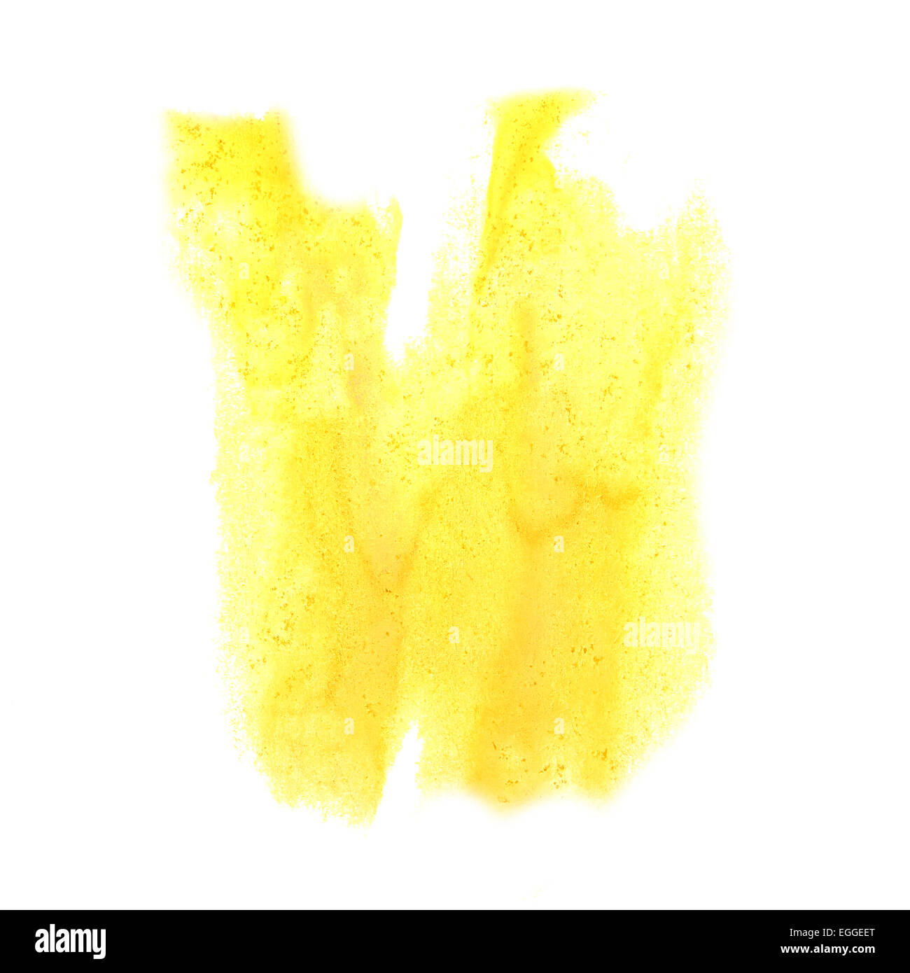 ink blot yellow splatter background isolated on white hand paint Stock ...
