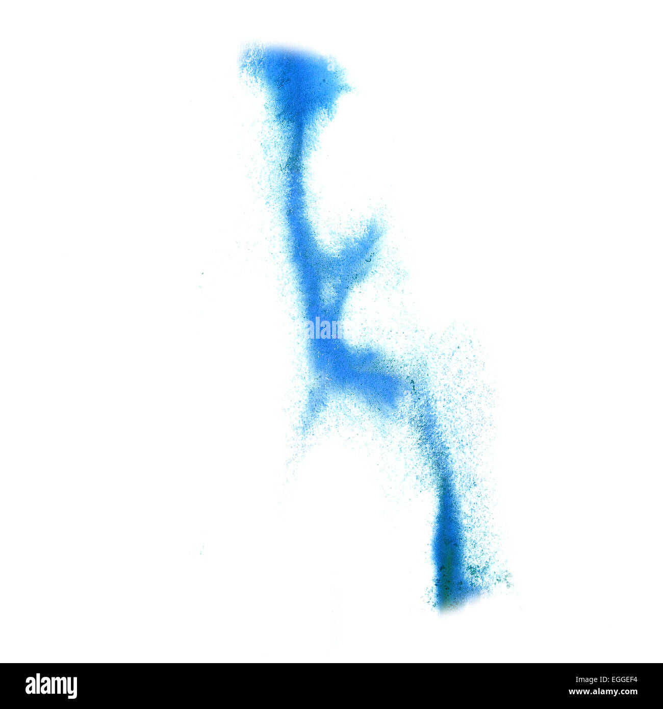 ink blue blot splatter background isolated on white hand painted Stock ...