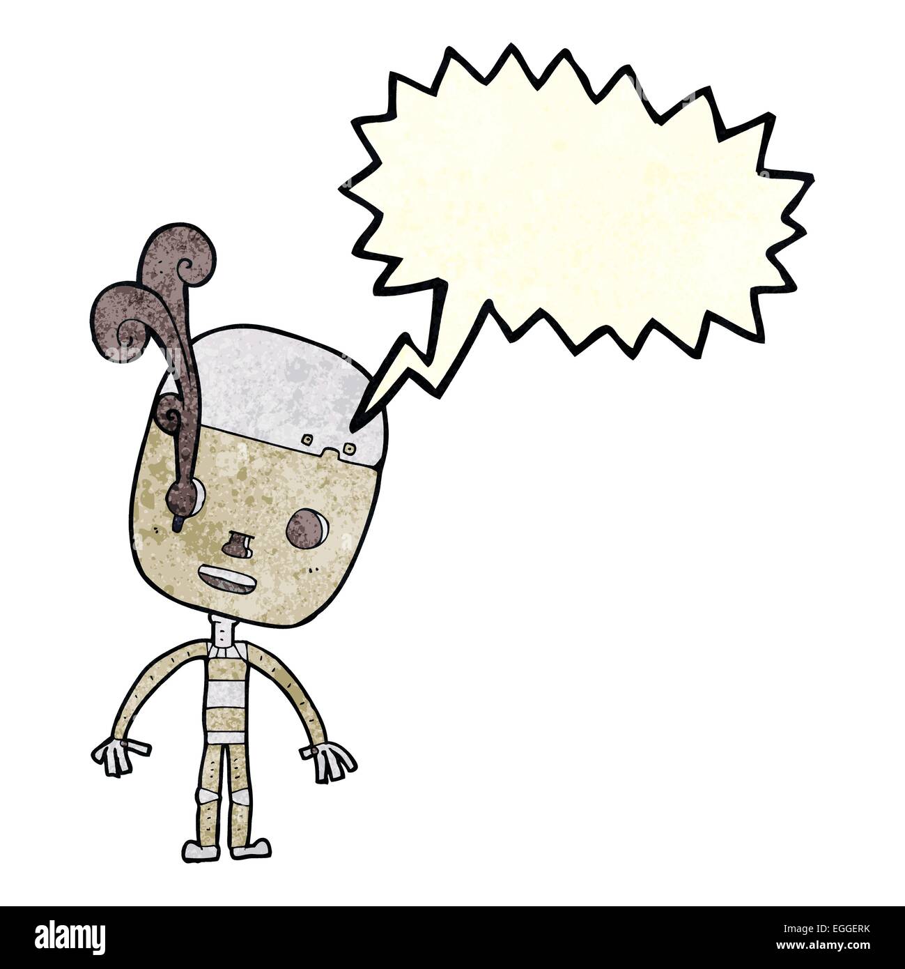 cartoon sad robot with speech bubble Stock Vector Image & Art - Alamy