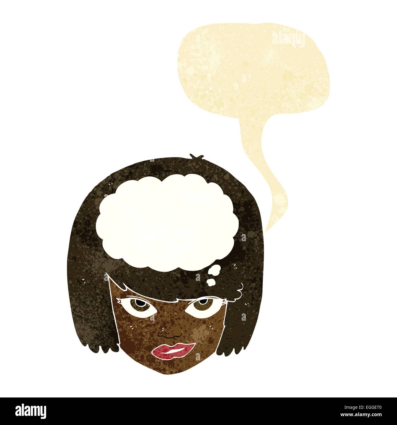 cartoon woman thinking with speech bubble Stock Vector Image & Art - Alamy