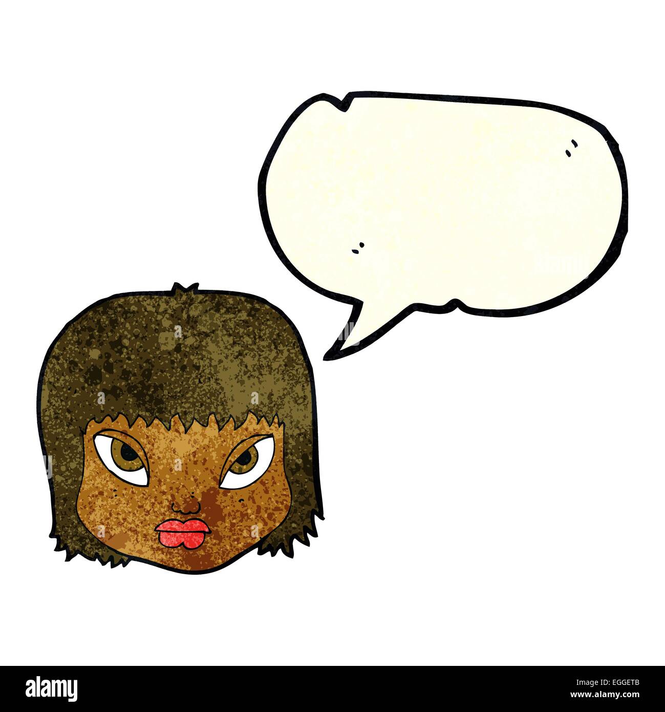 cartoon annoyed face with speech bubble Stock Vector Image & Art - Alamy