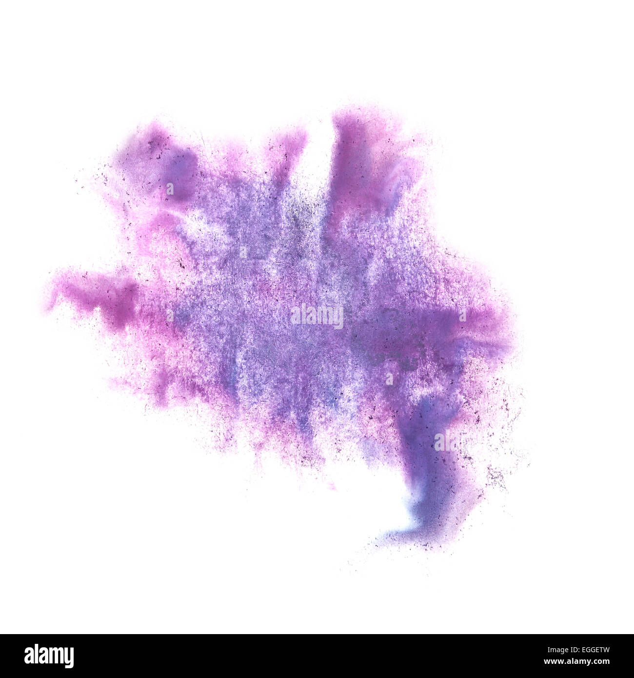 ink lilac blot splatter background isolated on white hand painte Stock ...
