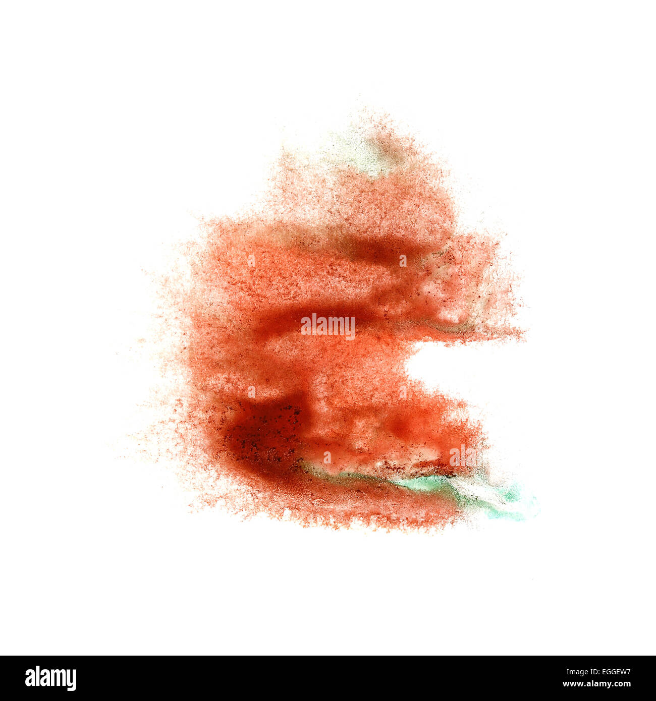 ink orange blot splatter background isolated on white hand paint Stock ...