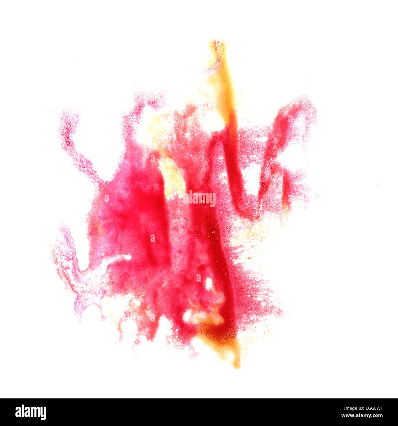 ink red blot splatter background isolated on white hand painted Stock ...