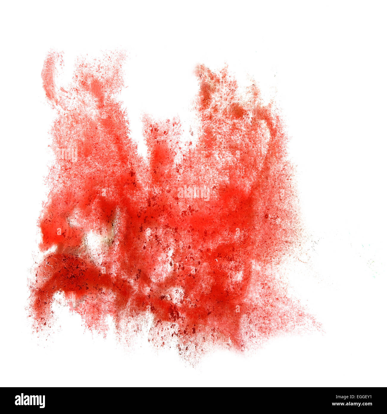 ink red blot splatter background isolated on white hand painted Stock ...