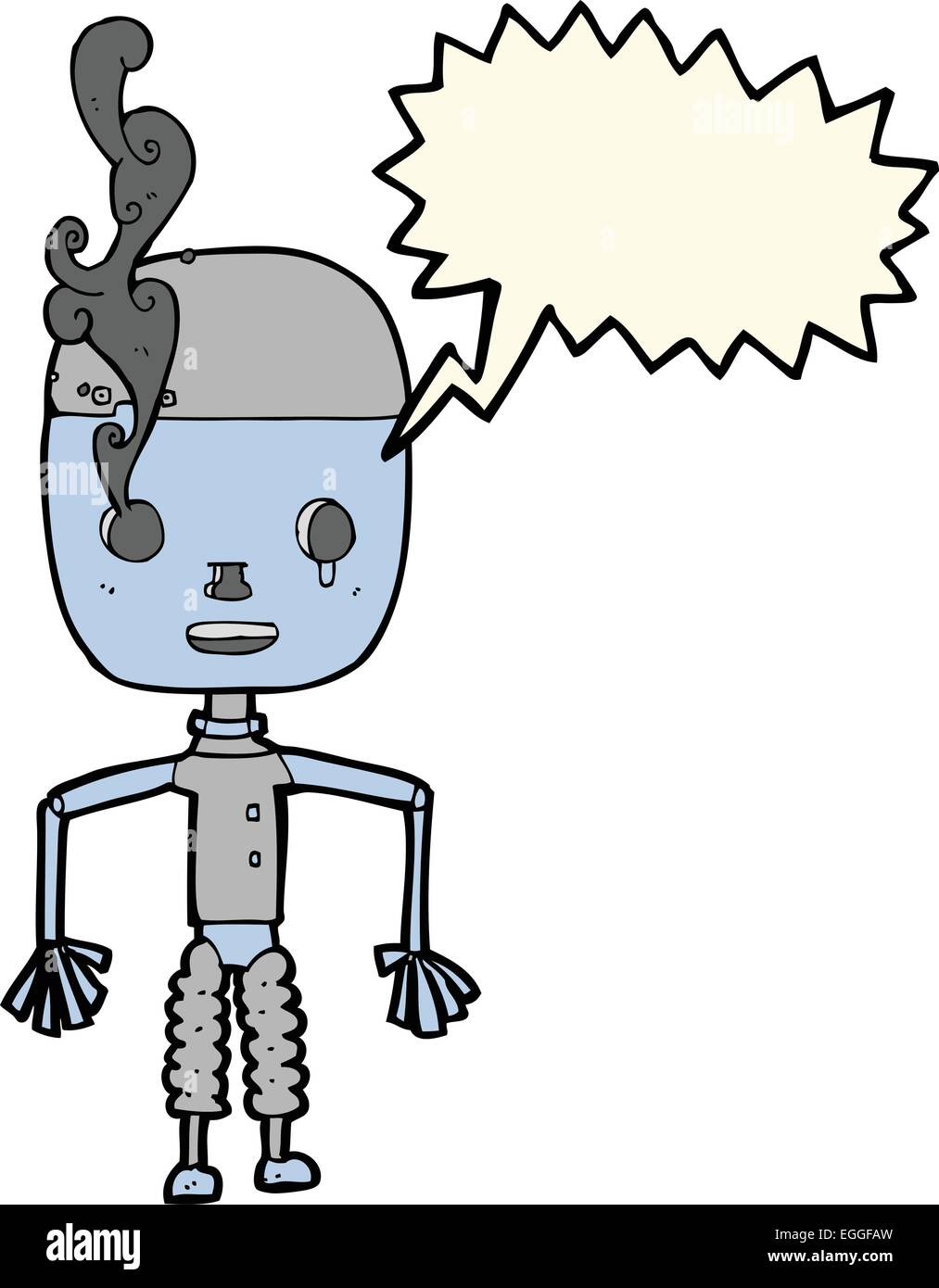 cartoon robot with speech bubble Stock Vector Image & Art - Alamy