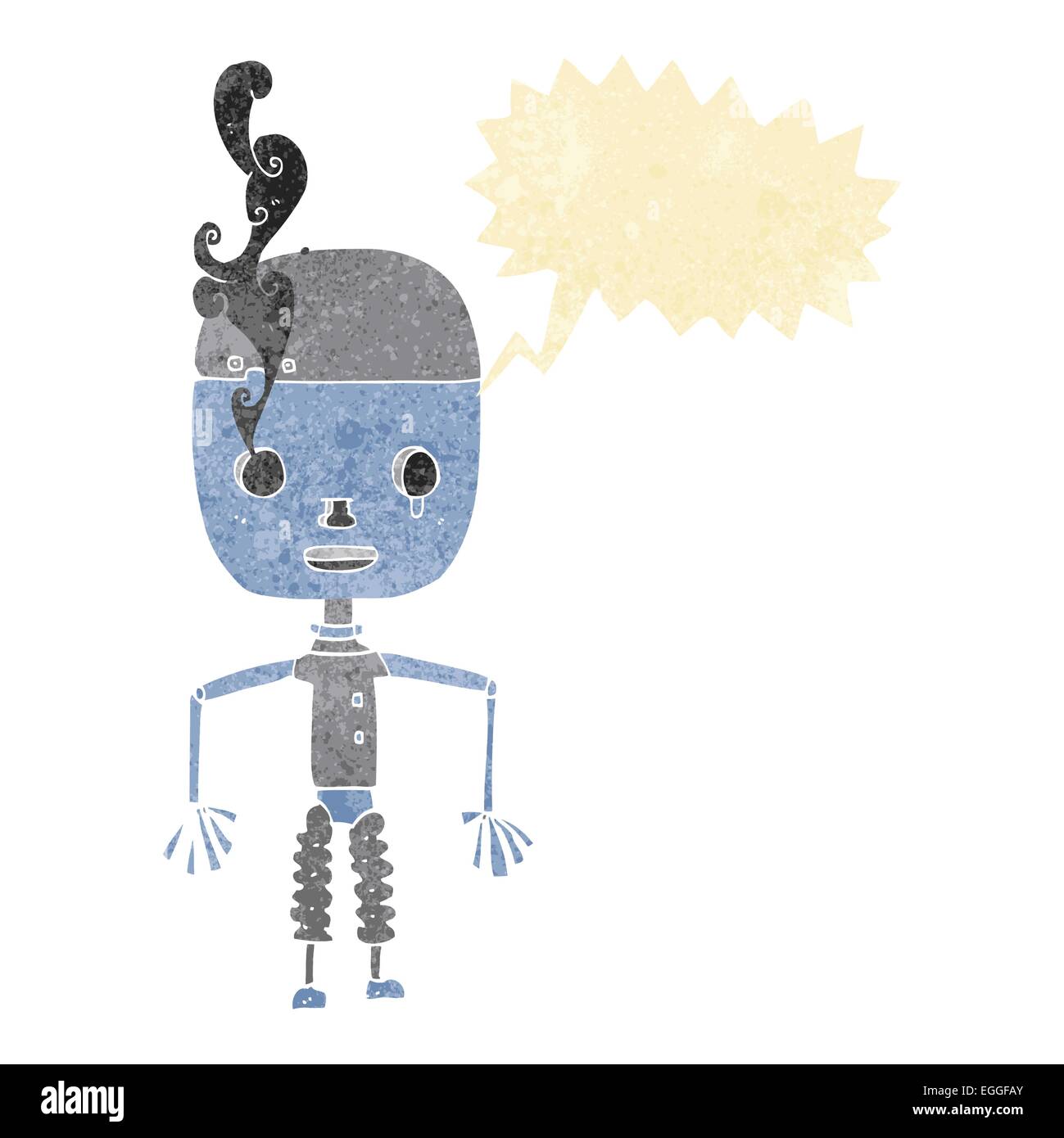 Cute happy robot speech Cut Out Stock Images & Pictures - Alamy