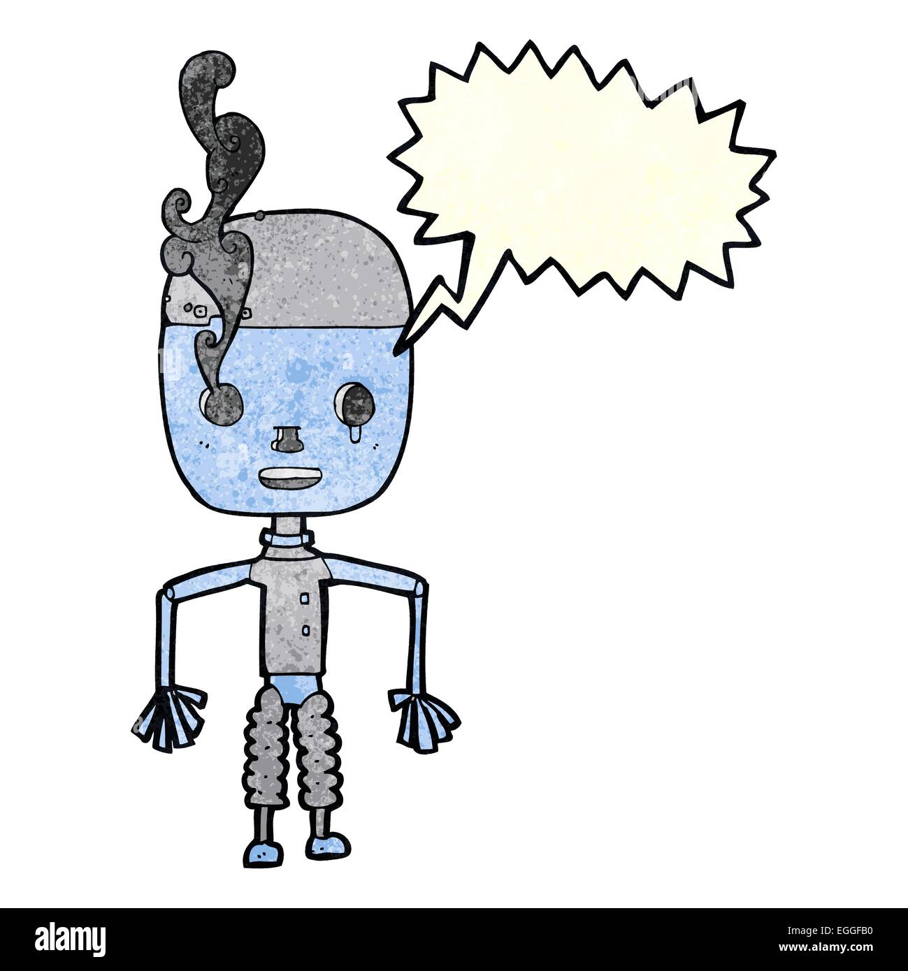 cartoon robot with speech bubble Stock Vector Image & Art - Alamy