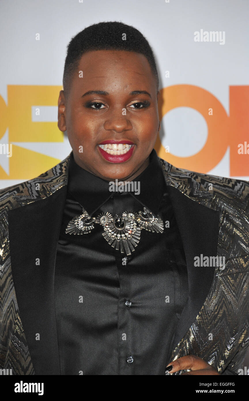 LOS ANGELES, CA - DECEMBER 8, 2013: "Glee" star Alex Newell at the 15th ...
