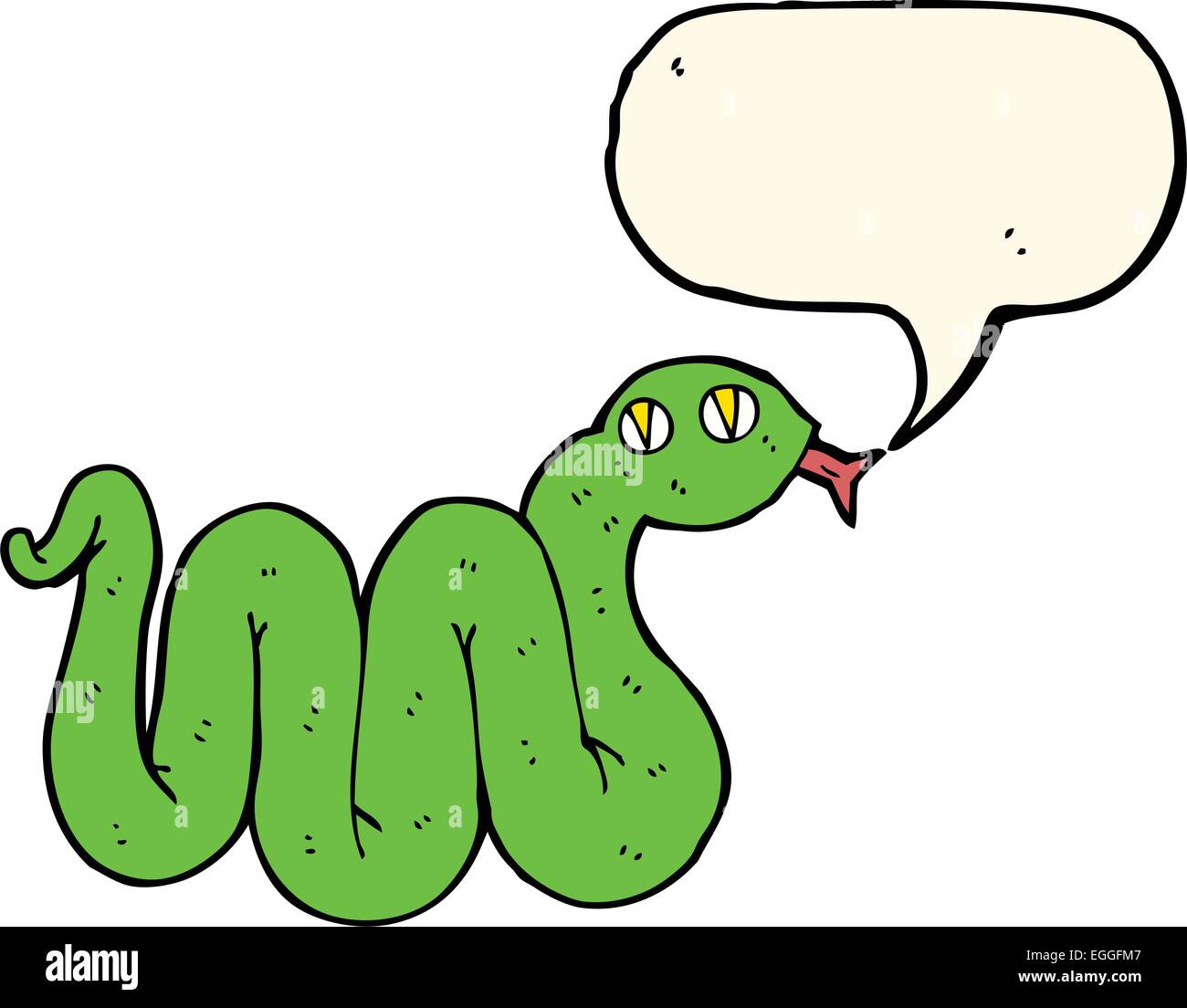 funny cartoon snake with speech bubble Stock Vector Image & Art - Alamy