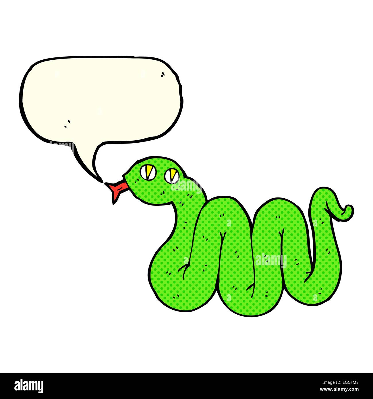 funny cartoon snake with speech bubble Stock Vector Image & Art - Alamy