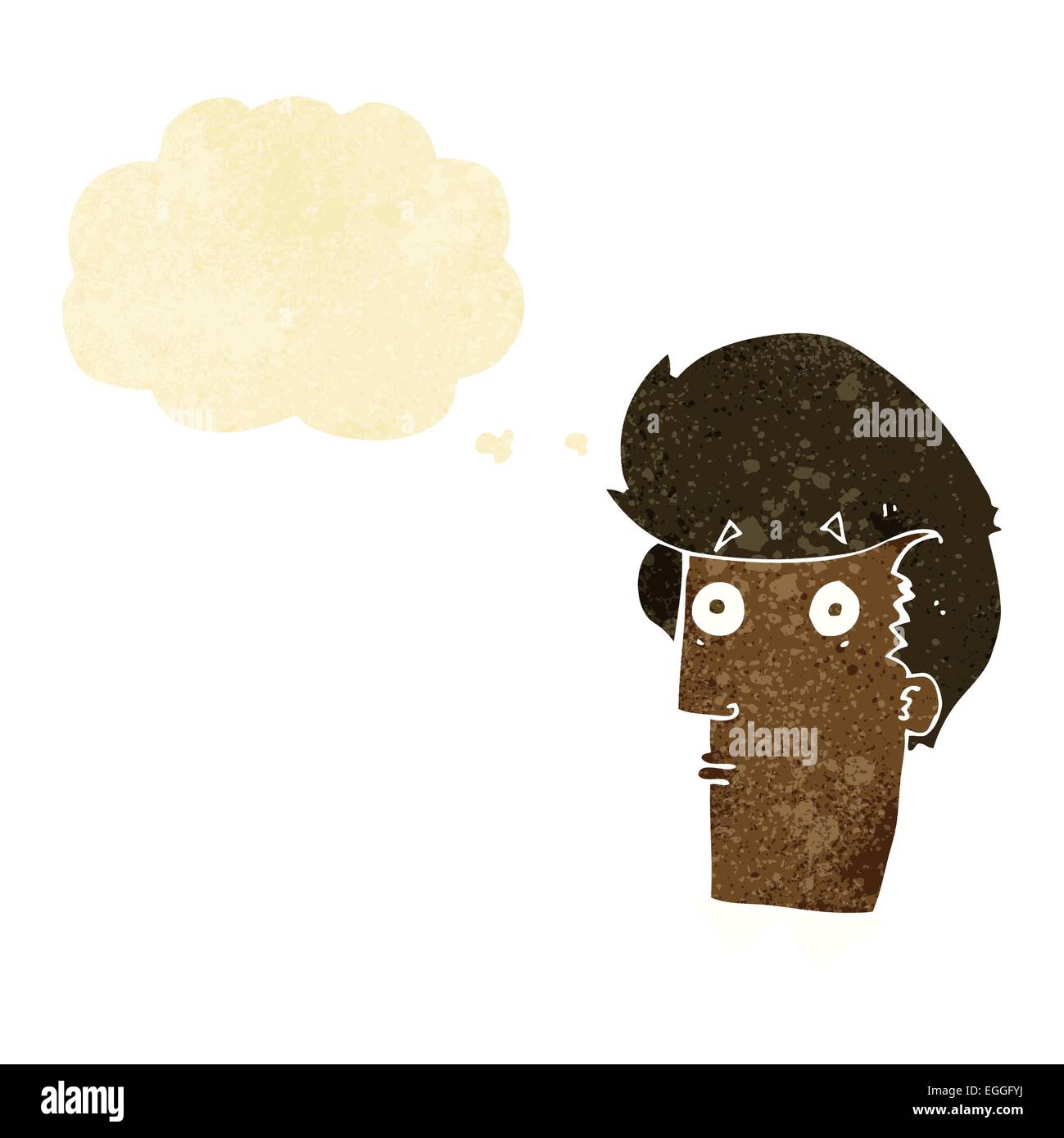 cartoon surprised expression with thought bubble Stock Vector Image ...