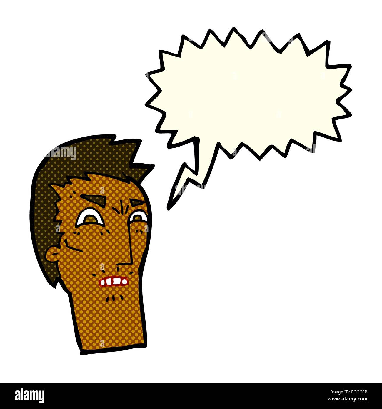 cartoon angry face with speech bubble Stock Vector Image & Art - Alamy