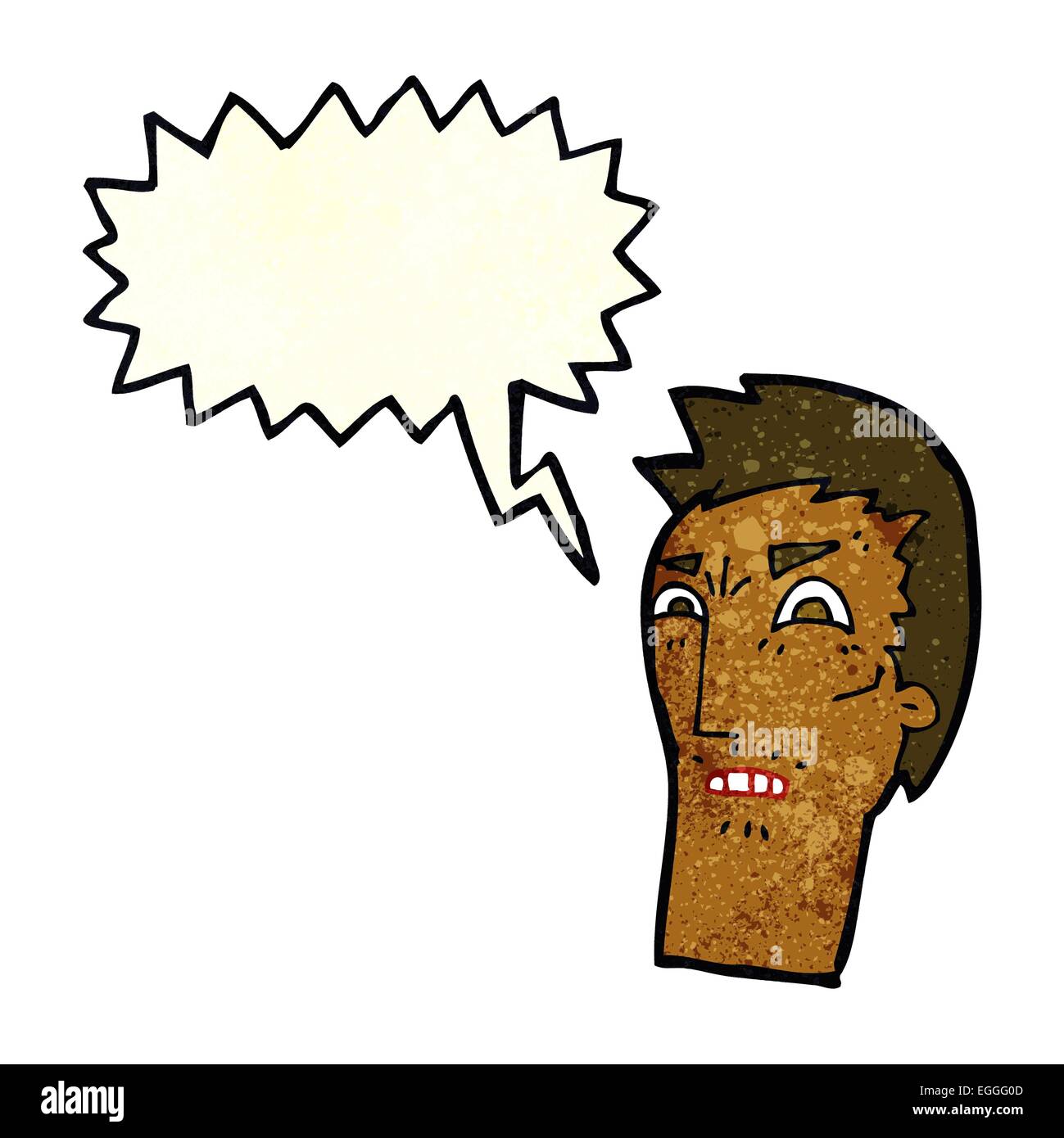 cartoon angry face with speech bubble Stock Vector Image & Art - Alamy