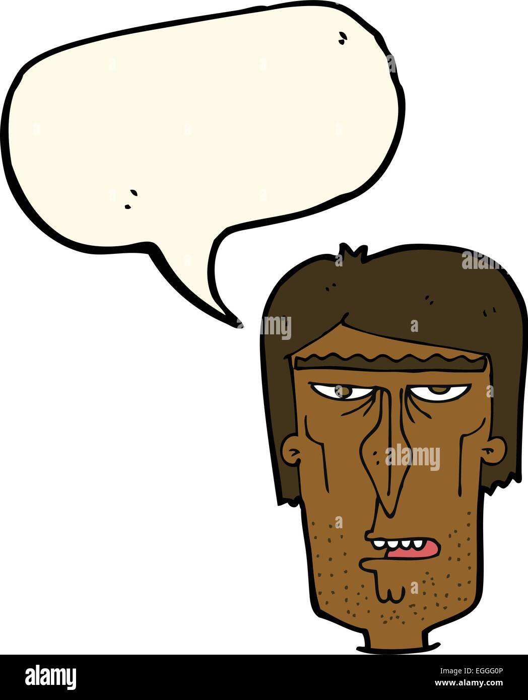 cartoon angry face with speech bubble Stock Vector Image & Art - Alamy