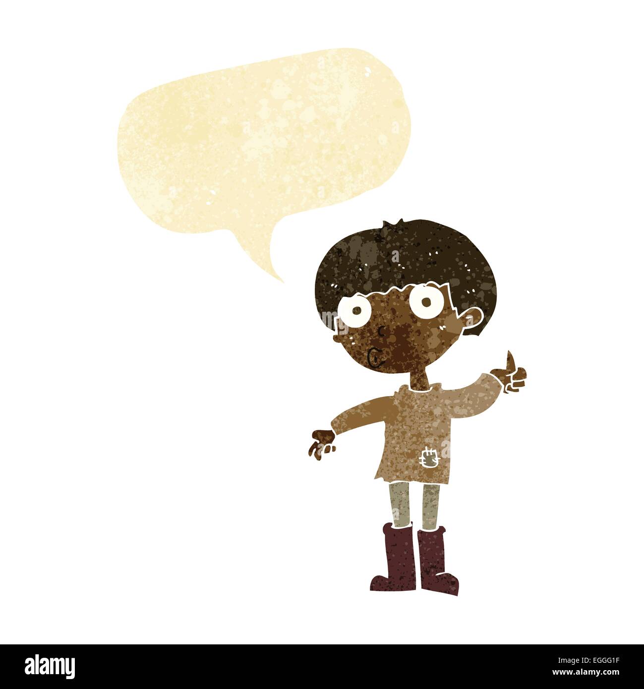 cartoon boy asking question with speech bubble Stock Vector Image & Art ...