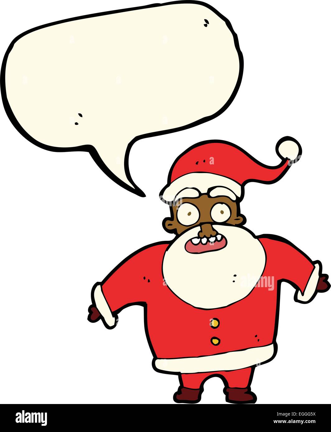 cartoon shocked santa claus with speech bubble Stock Vector Image & Art ...