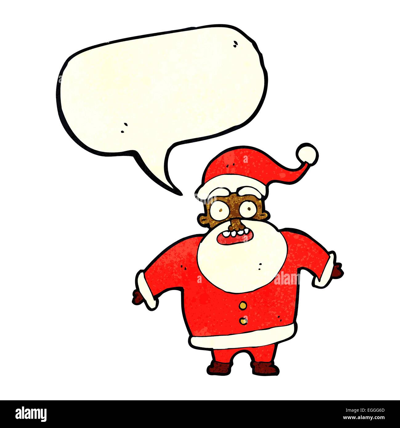 cartoon shocked santa claus with speech bubble Stock Vector Image & Art ...