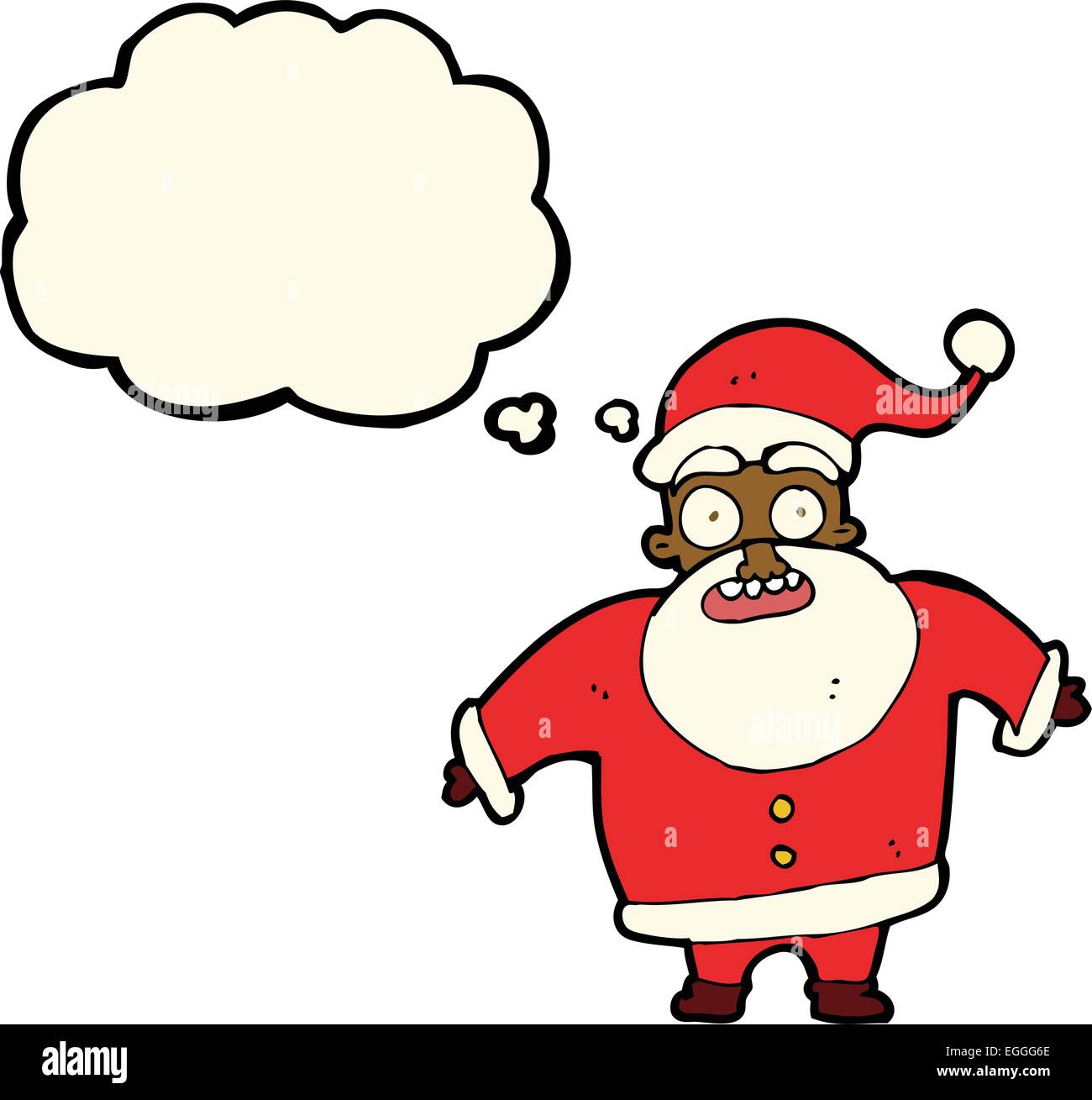 cartoon shocked santa claus with thought bubble Stock Vector Image ...