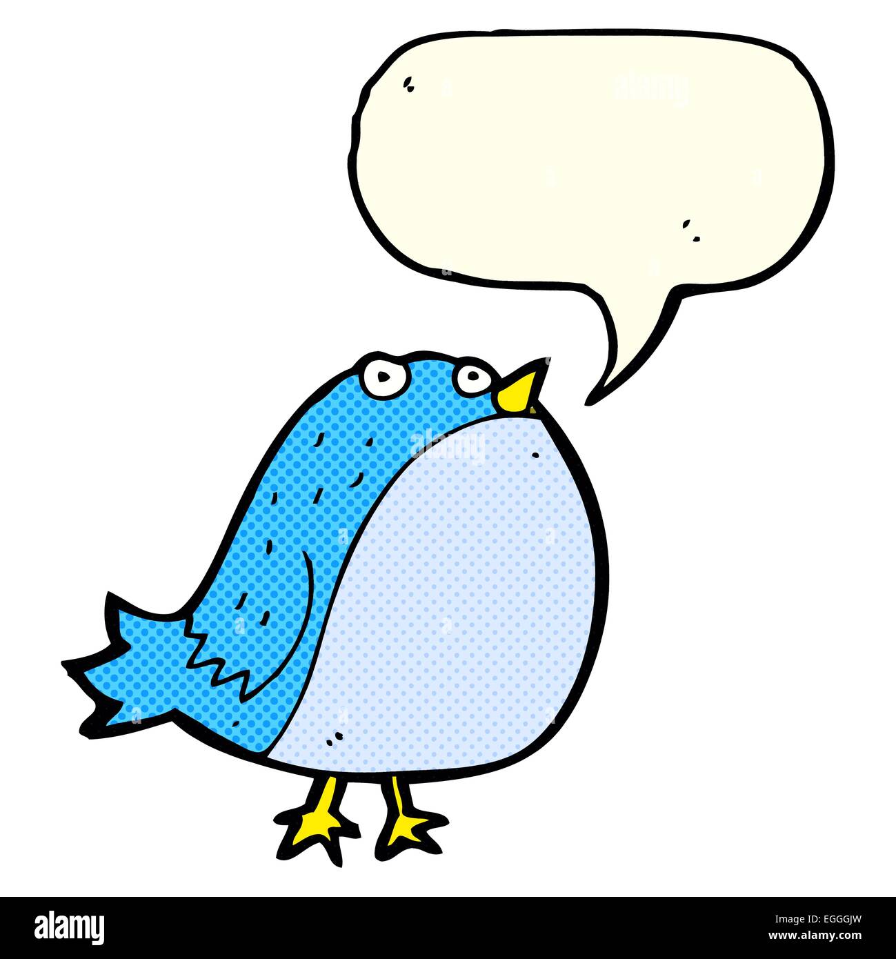 cartoon fat bird with speech bubble Stock Vector Image & Art - Alamy