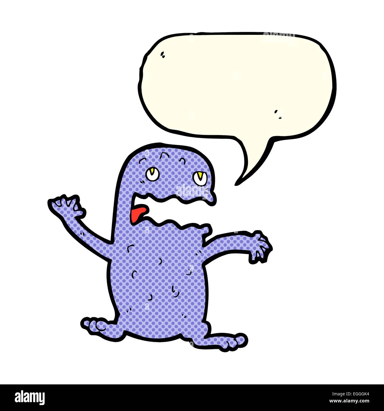 cartoon funny frog with speech bubble Stock Vector Image & Art - Alamy