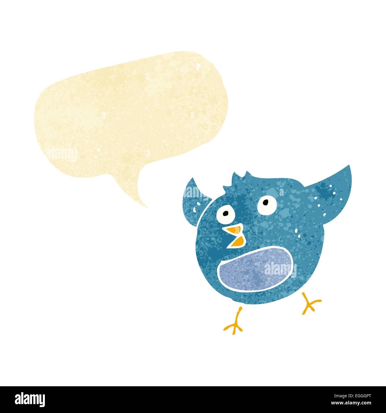 cartoon happy bird with speech bubble Stock Vector Image & Art - Alamy
