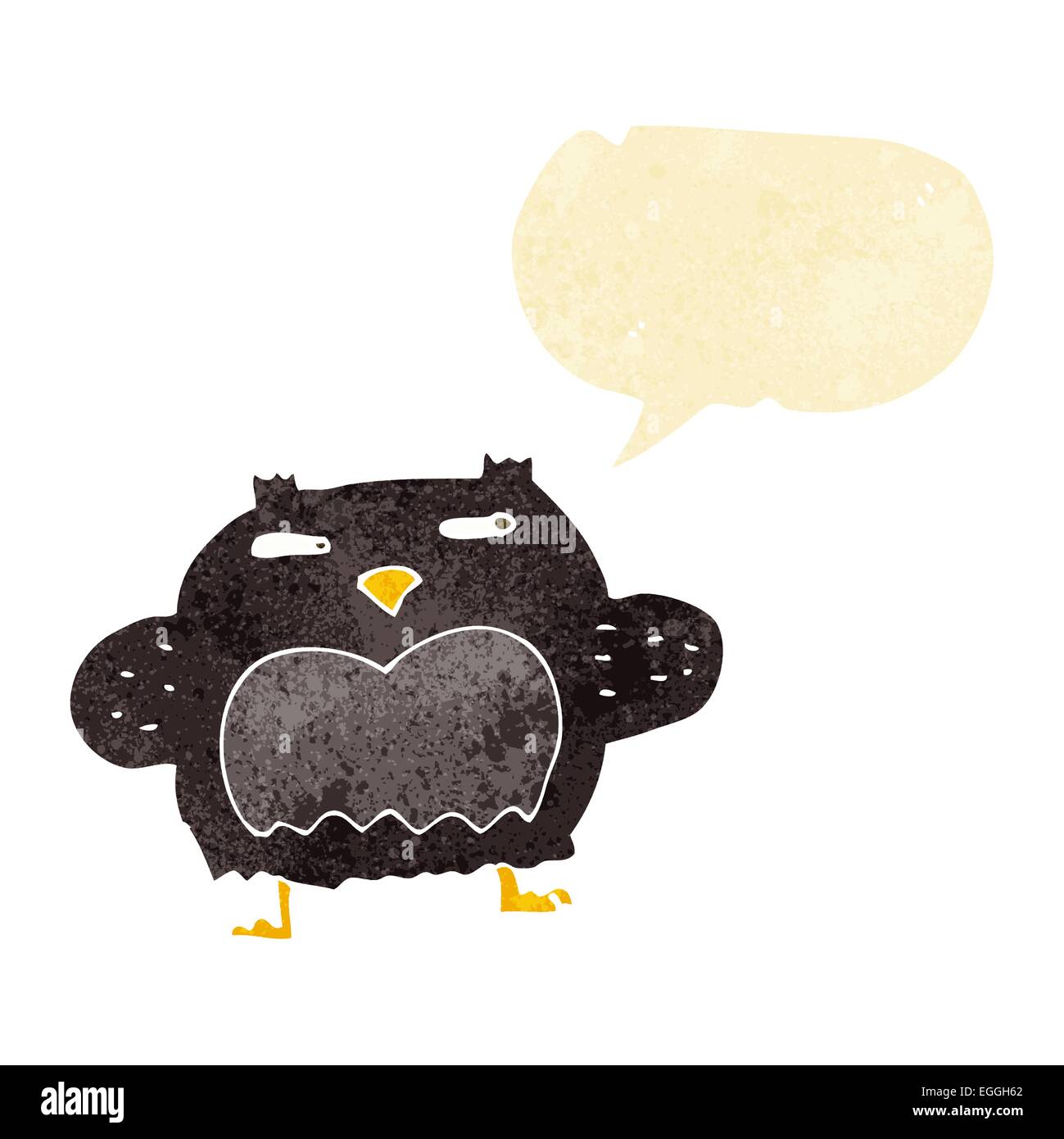 cartoon suspicious owl with speech bubble Stock Vector Image & Art - Alamy