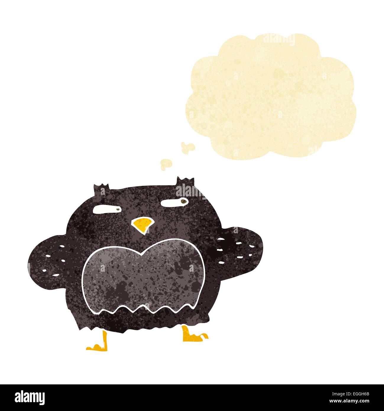 cartoon suspicious owl with thought bubble Stock Vector Image & Art - Alamy