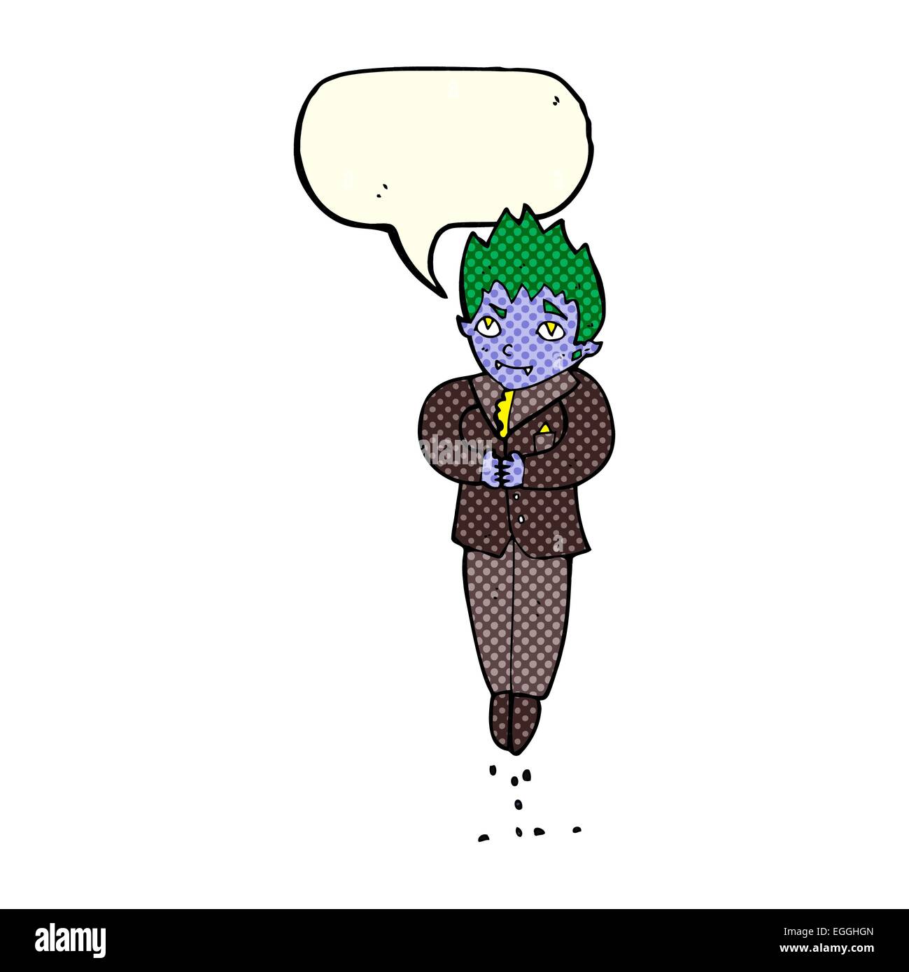 cartoon floating vampire with speech bubble Stock Vector Image & Art ...