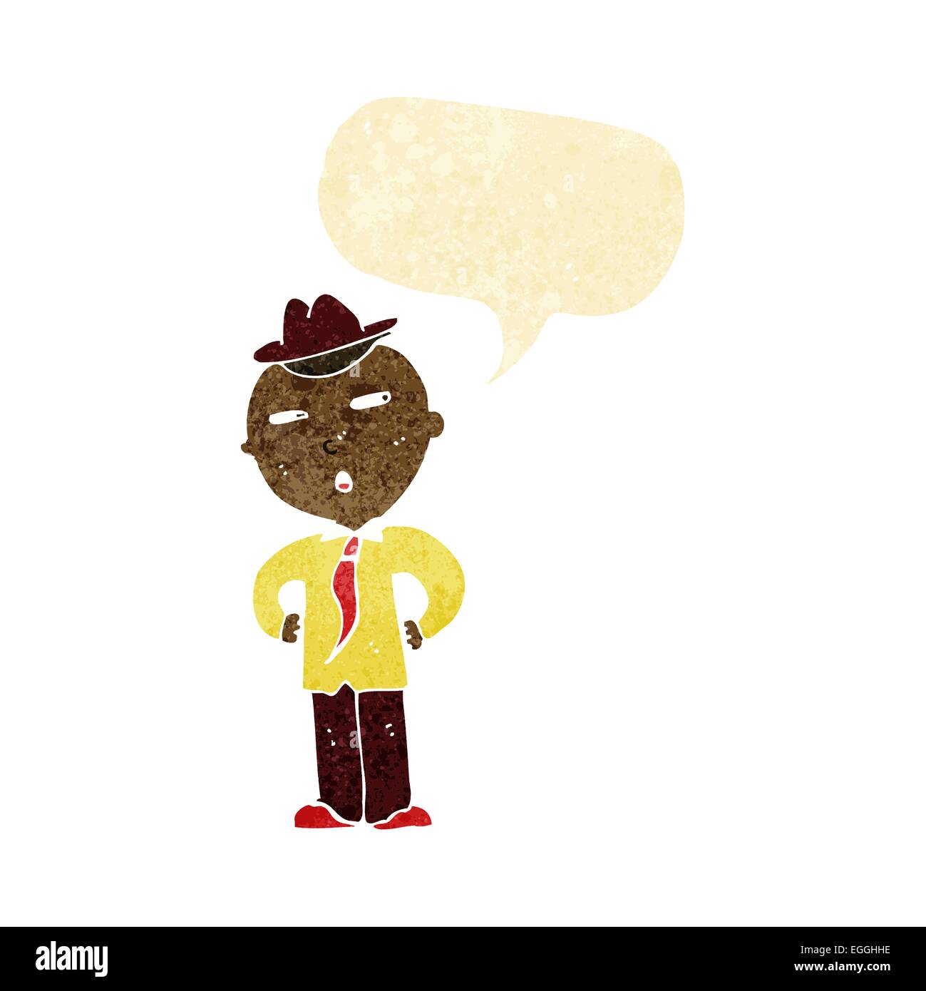 Man character hat speech Stock Vector Images - Alamy