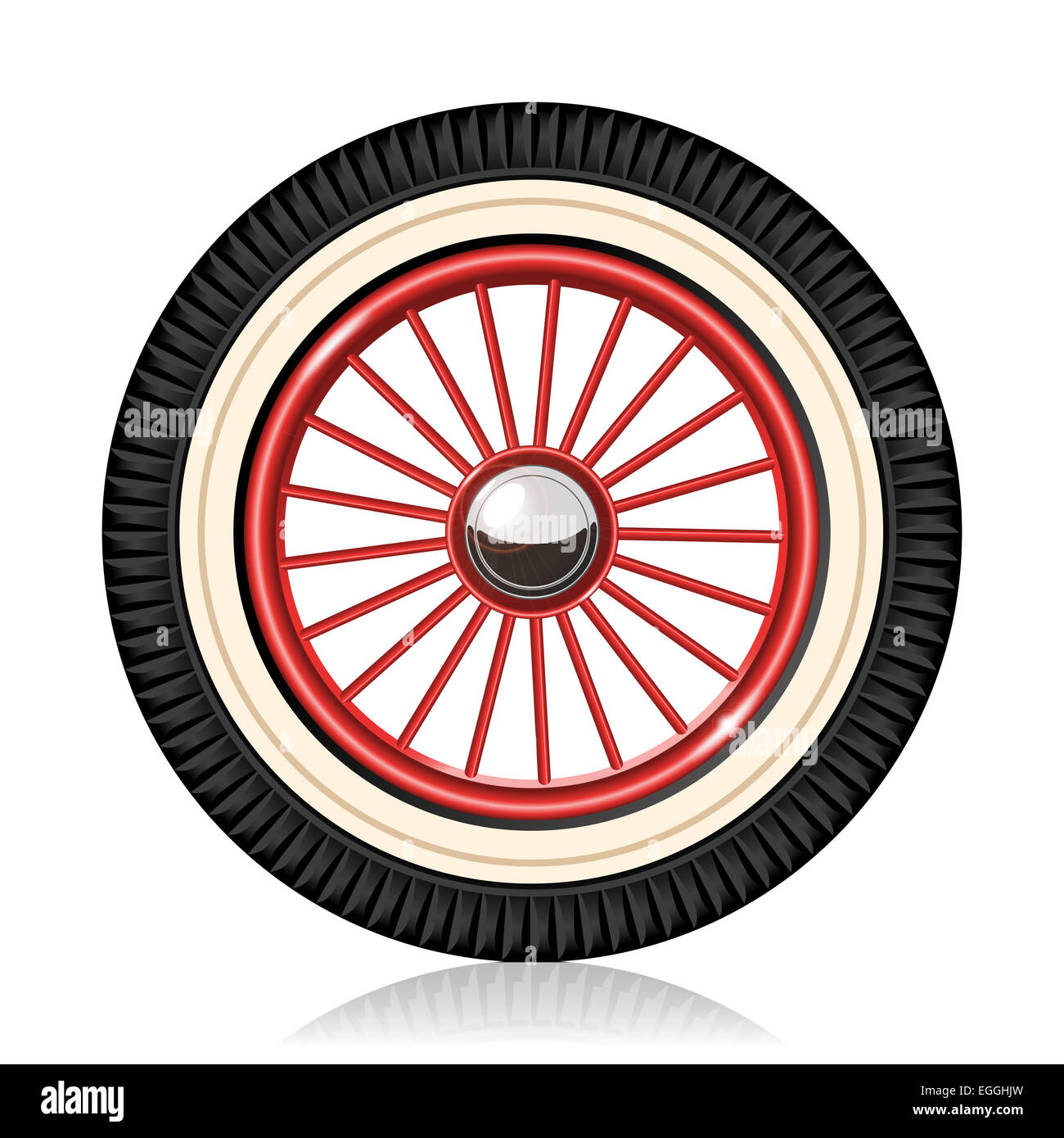 Retro car wheel Stock Photo - Alamy