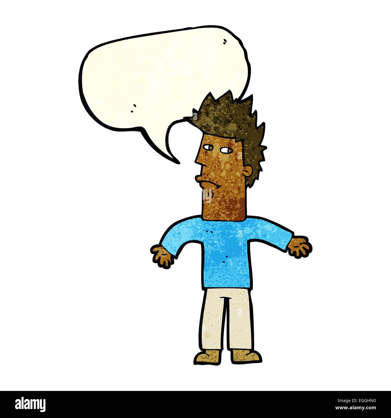 Cartoon confused man speech bubble Cut Out Stock Images & Pictures - Alamy
