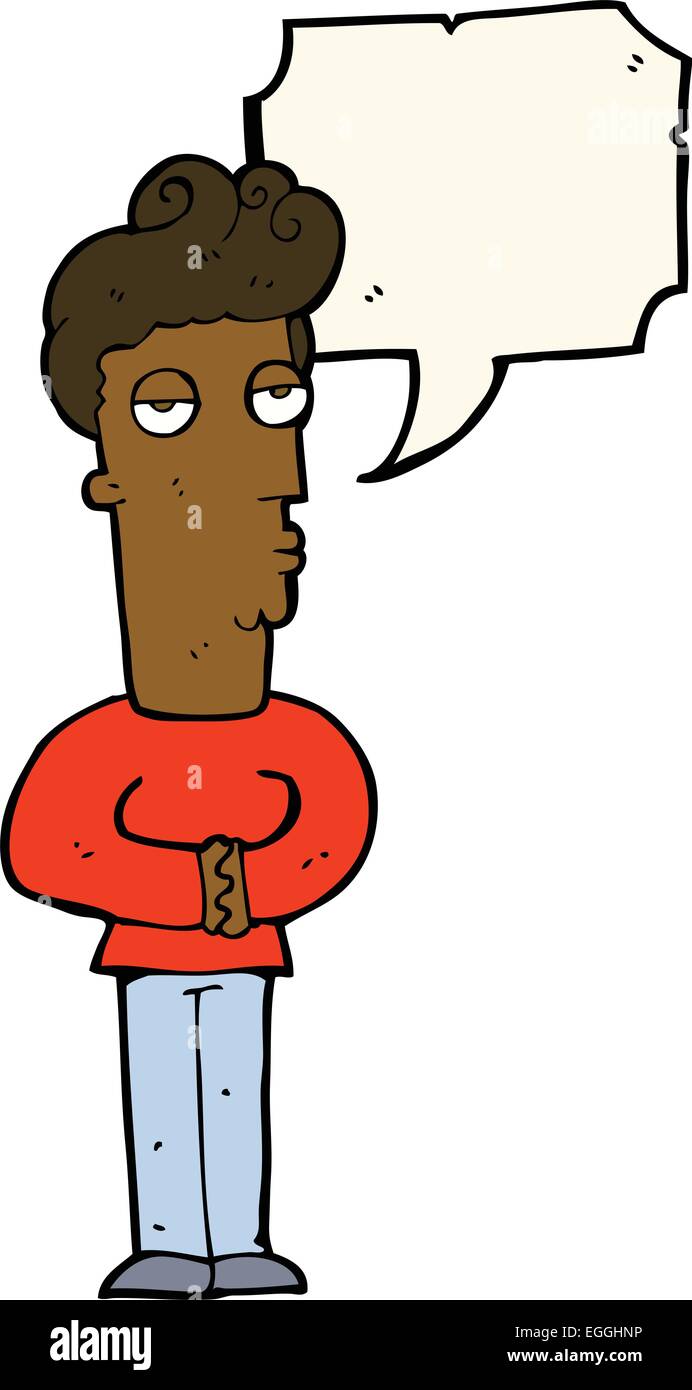 cartoon arrogant man with speech bubble Stock Vector Image & Art - Alamy