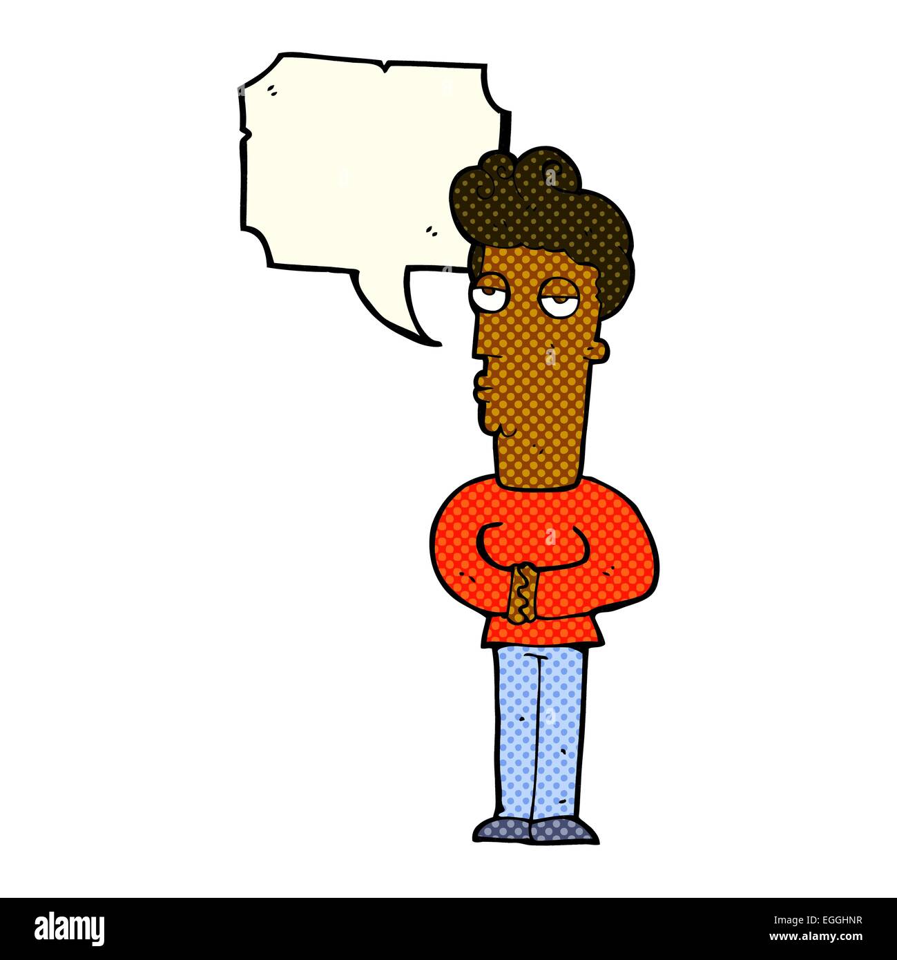 cartoon arrogant man with speech bubble Stock Vector Image & Art - Alamy